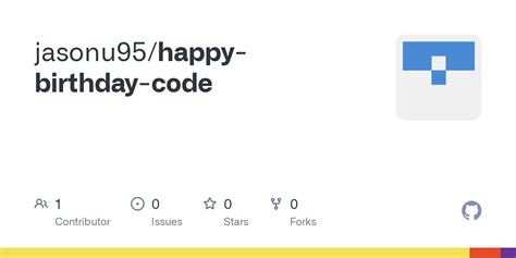 Github Jasonu95happy Birthday Code
