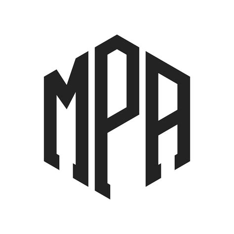 Mpa Logo Design Initial Letter Mpa Monogram Logo Using Hexagon Shape Premium Vector
