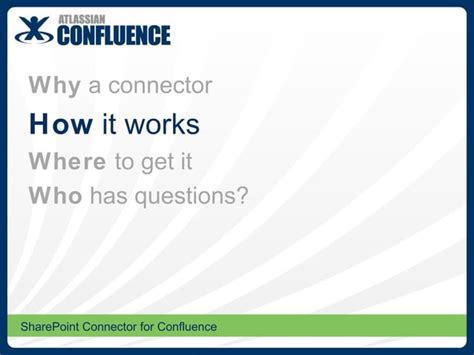 Atlassian Confluence Wiki Sharepoint Connector Deep Dive Slides Ppt