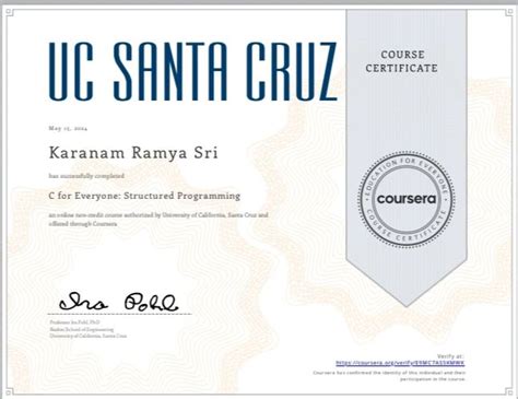 Ramya Sri On Linkedin Successfully Completed The C For Everyone