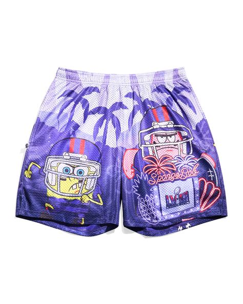 Super Bowl Lviii X Spongebob Retro Shorts Chalk Line Apparel