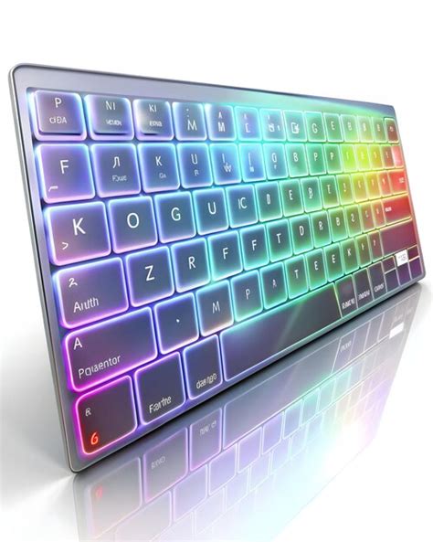 Holographic Keyboard Concept With Floating Glowing Letters For Online