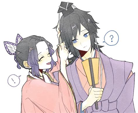 Shinobu And Giyu Anime Demon Cartoon Art Styles Otaku Anime