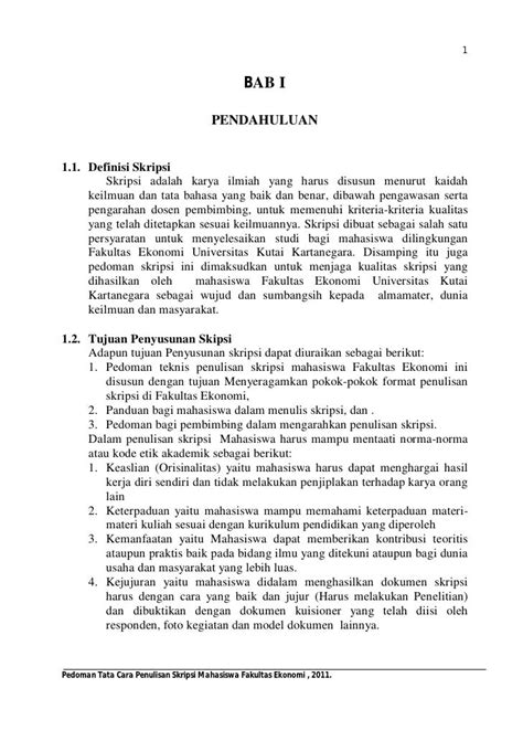Tata Cara Penulisan Proposal Skripsi Yang Benar