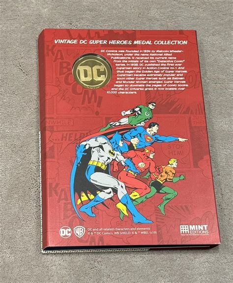 Dc Vintage Dc Super Heroes Medal Collection With Character Cards