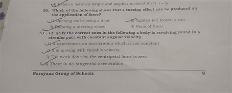 Relation between torque and angular momentum is τ Iα Which of the fo