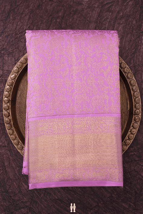 Brocade Design Lotus Pink Kanchipuram Silk Saree Sundari Silks