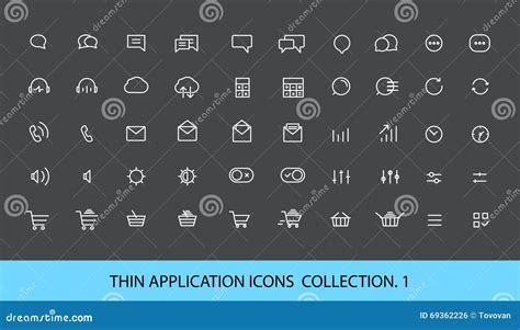 Modern Web And Mobile Application Pictograms Stock Vector Illustration Of Tech Chart 69362226