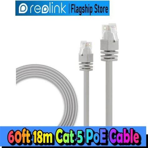 Reolink 60ft 18 Meter Cat5 Ethernet Network Cable For PoE Camera Connection Cable Lazada