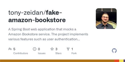 GitHub Tony Zeidan Fake Amazon Bookstore A Spring Boot Web