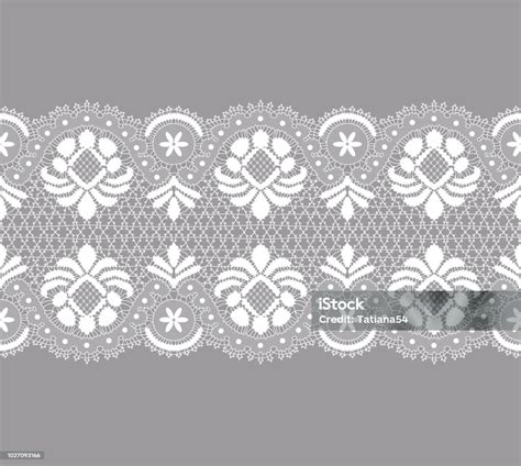 White Lace Border Stock Illustration Download Image Now Art