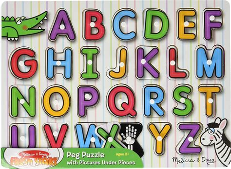 Melissa And Doug See Inside Alphabet Peg Puzzle Set Of 3 Jigsaw