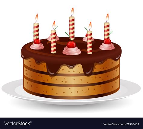 Birthday Cake Cartoon Royalty Free Vector Image