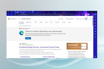 Microsoft S Bing Banner Promotes Edge Recommends Against Downloading Chrome Tor Or Vivaldi