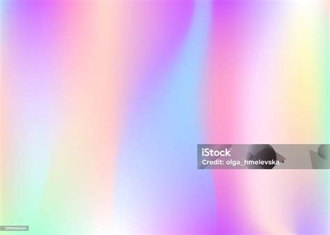 Opalizująca Tekstura Tło Hologramu Fioletowy Neonowy Gradient Metalowe