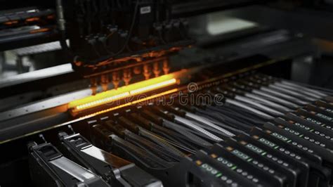 Electronic Circuit Boards Production And Installation Of Smd Components Creative Stock Image