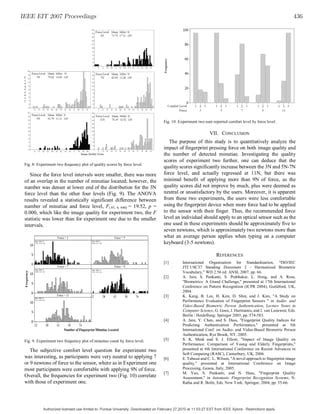 The Impact Of Fingerprint Force On Image Quality And The