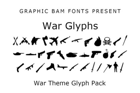 War Glyphs Font Canyon
