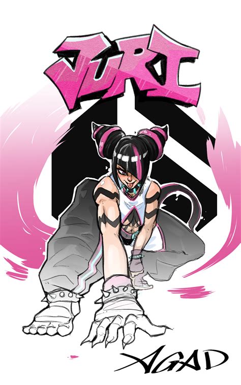 Juri Han Sf6 Colored Sketch W By Agad117 On Deviantart