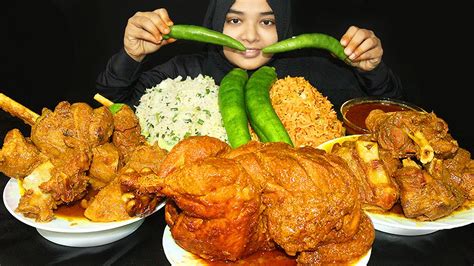Huge Spicy Mutton Curry Spicy Schezwan Fried Rice Veg Rice Spicy