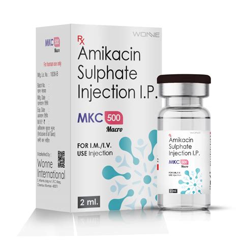 Amikacin Sulphate Injection Ip 500 Mg Mkc 500 Injection 2ml