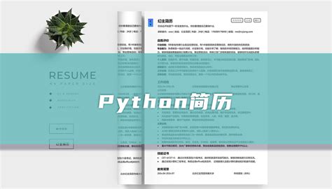 Python简历无工作经验篇 幻主简历