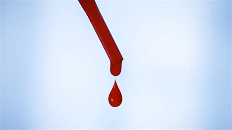 피 한 방울 피펫 떨어지는 빨간 액체 빨간색 한 방울 검사 혈액형 0명에 대한 스톡 사진 및 기타 이미지 0명 3차원 형태