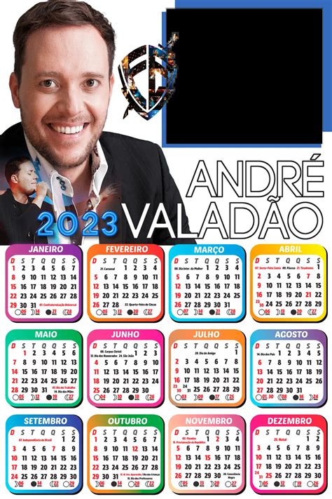Calendário 2023 André Valadão Png Moldura Imagem Legal