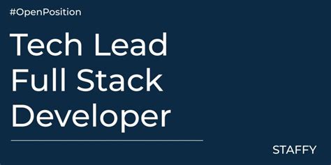 staffy on linkedin openposition senior techlead wearehiring