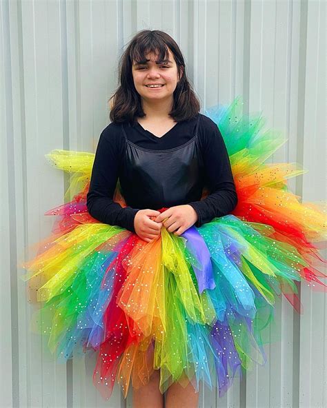 Pin By Sara Dilley On Rainbow Sprite Costume Unicorn Skirt Rainbow