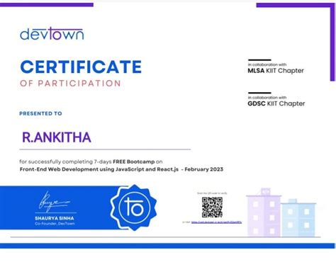 R Ankitha On Linkedin Devtown Free Bootcamp On Front End Web Development Was An Enriching