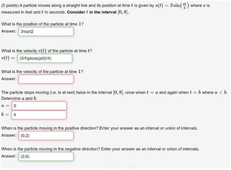 Solved Points A Particle Moves Along A Straight Line And Chegg Com
