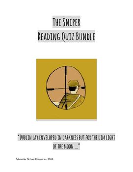 The Sniper Reading Quiz Bundle By A Novel Concept TPT