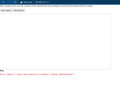 Cannot Read Properties Of Undefined Reading Getdisplaymedia · Issue 1 · Josephdev123screen