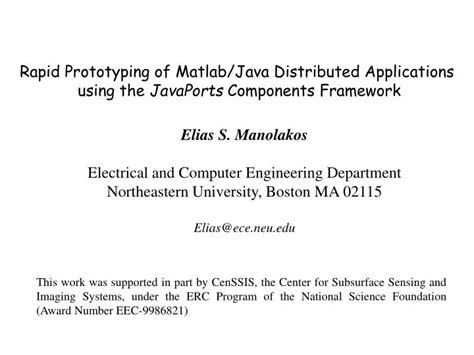 Ppt Rapid Prototyping Of Matlabjava Distributed Applications Using