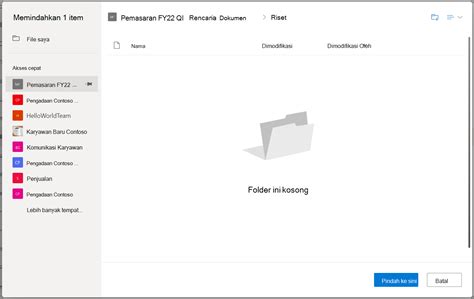 Memindahkan File Dan Folder Antara OneDrive Dan SharePoint Dukungan Microsoft