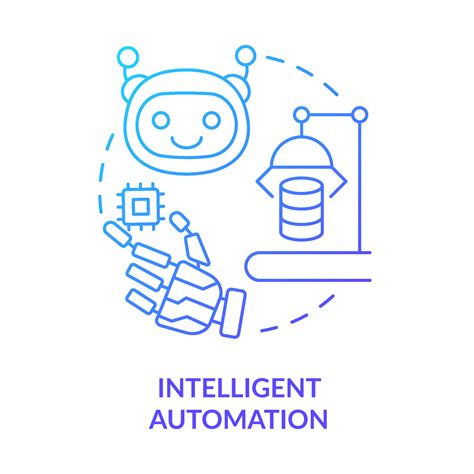 Intelligent Automation Blue Gradient Concept Icon Digital Robotic Technologies Innovation