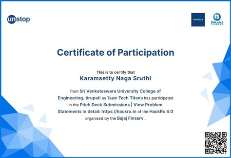 Sruthi Karamsetty On Linkedin Hackathon Hackathon Bajajfinserv Unstop