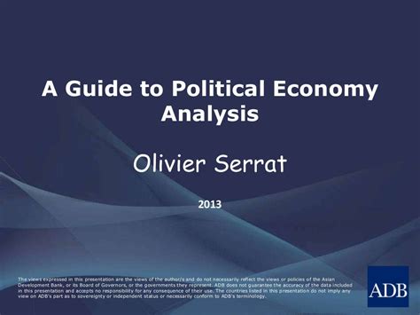 A Guide To Political Economy Analysis