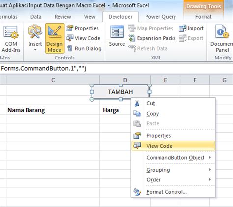Cara Membuat Aplikasi Input Data Dengan Macro Excel