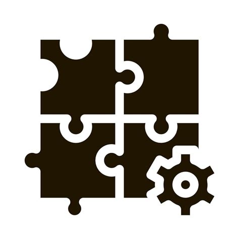 Puzzle Game And Gear Agile Element Glyph Icon 19471673 Vector Art At Vecteezy