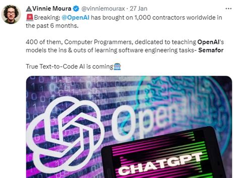 OpenAI le créateur de ChatGPT entraîne son IA pour remplacer les ...