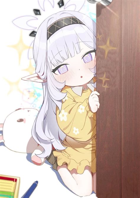 明星ひまり Akeboshi Himari Blue Archive 캐릭터 일러스트 애니메이션 포즈 참조 일러스트레이션