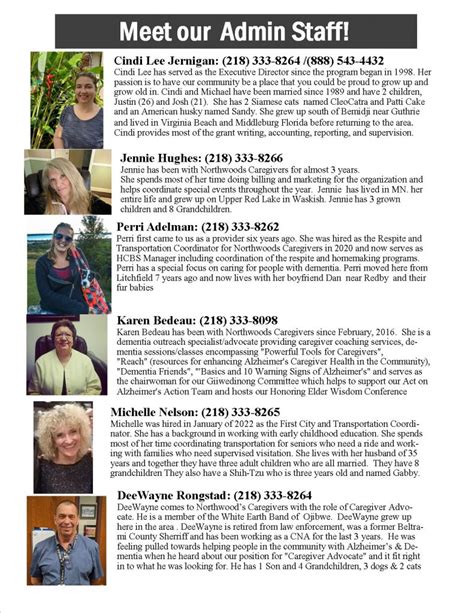 Meet Our Staff Northwoods Caregivers