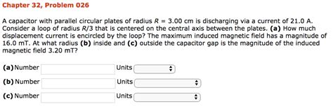 solved chapter 32 problem 026 a capacitor with parallel