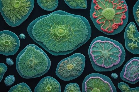 Plant Cells Viewed Via A Microscope Generative Ai Premium Ai Generated Image