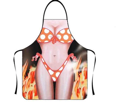 Фартук с приколом девушка в купальнике в горох 75 на 60 см разноцветный — цена 765 грн в