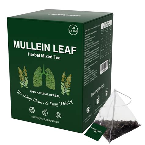 Mullein Leaf Tea Mullein Tea Bags For Lungs Cleanse And Respiratory