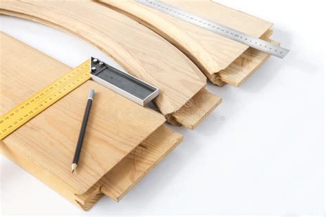 Wooden Blanks For Assembling Doors Processed By A Milling Machine Stock Image Image Of