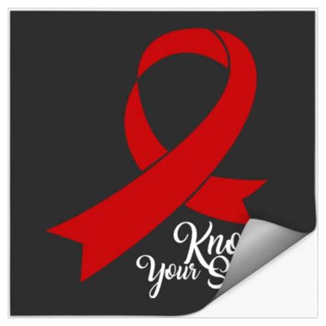 Know Your Status Hiv And Aids Awareness Red Ribbon Sold By Christopher